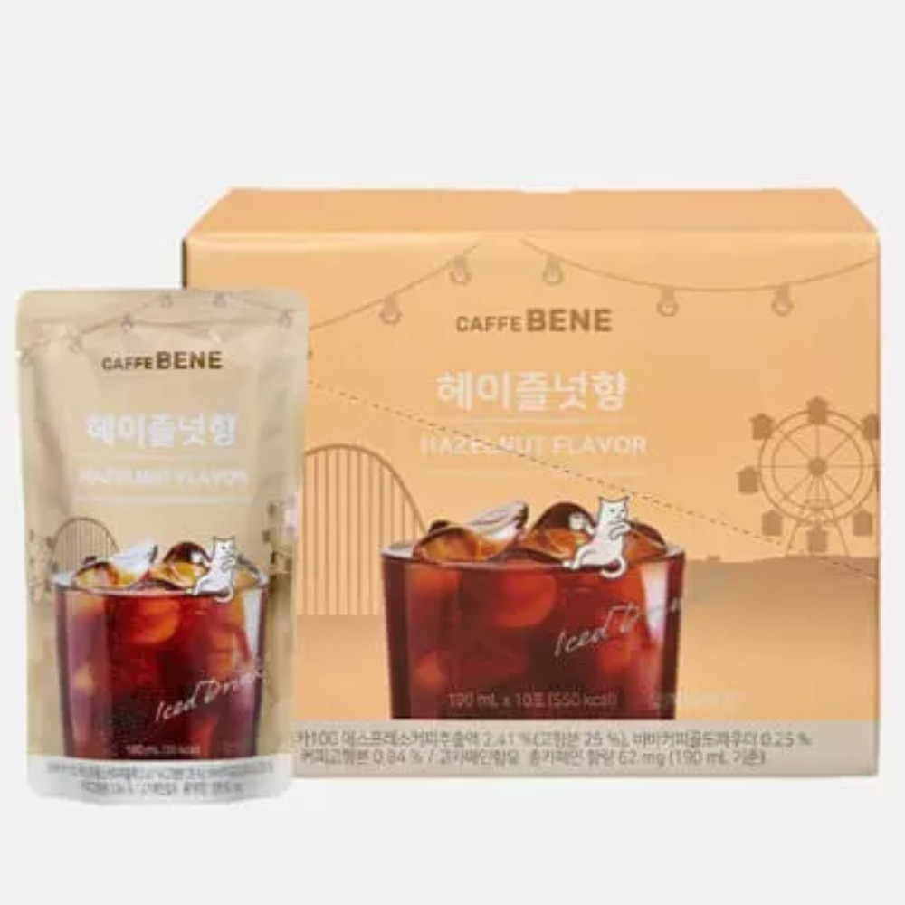 CAFFE BENE HAZELNUT POUCH 190ML/ 50PCS | World Candies