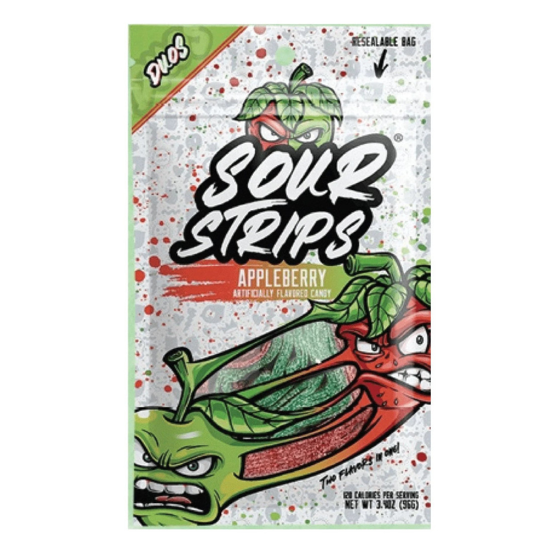 Sour Strips candy bags- appleberry flavour